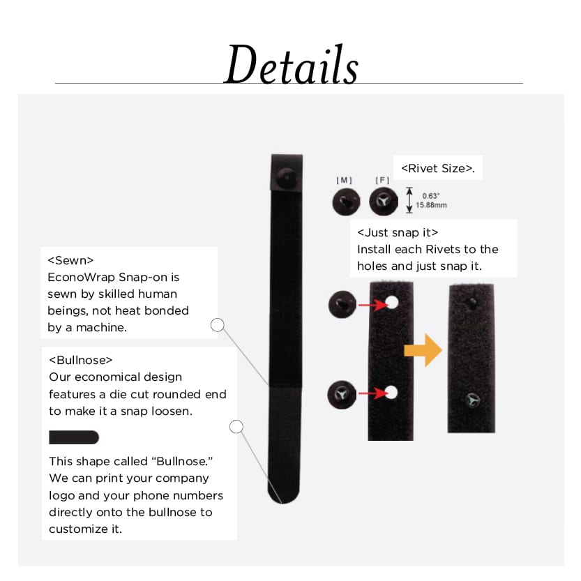 One Inch Wide EconoWrap with Snap-On – Rip-Tie, Inc.